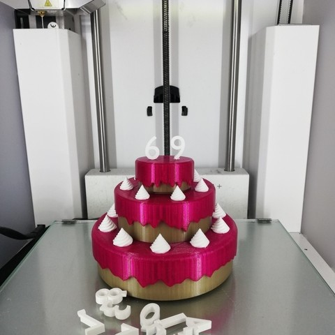 Download 3D printing designs Birthday cake ・ Cults