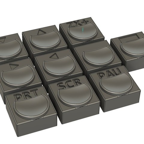 Download free 3D printer designs Retro ZX Spectrum+ Keycaps for Cherry ...