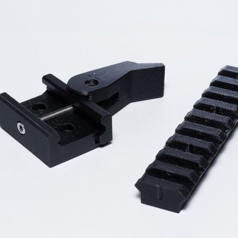 Download free 3D print files Quick release Picatinny Rail Mount ・ Cults