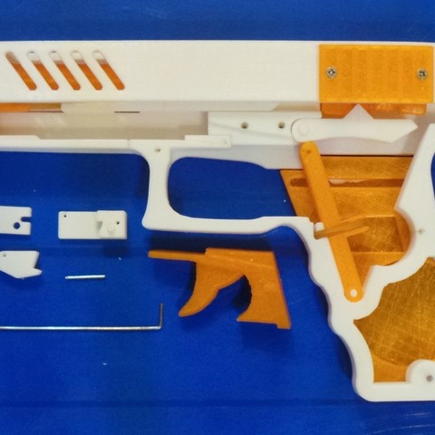 Download free STL file Rubber band gun with Blowback action • 3D ...