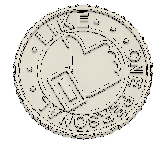 STL file One Like - Coin・3D printing model to download・Cults