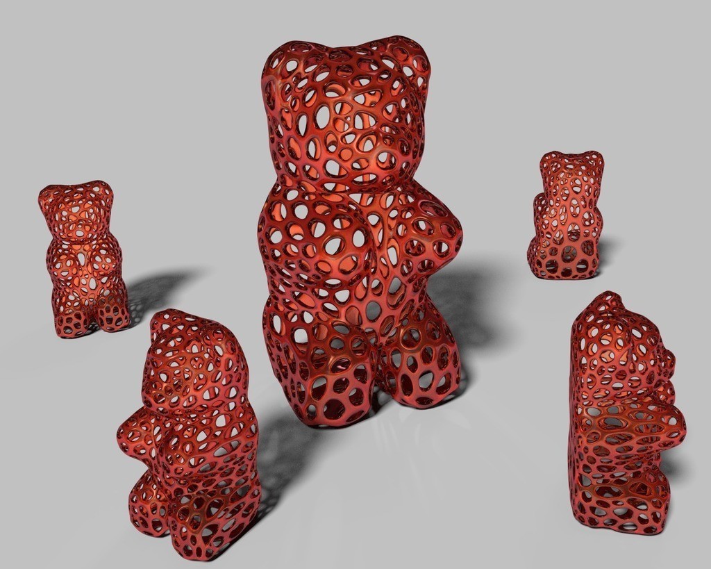Archivo Stl Gratis Oso De Goma Estilo Voronoi・plan Para Descargar Y