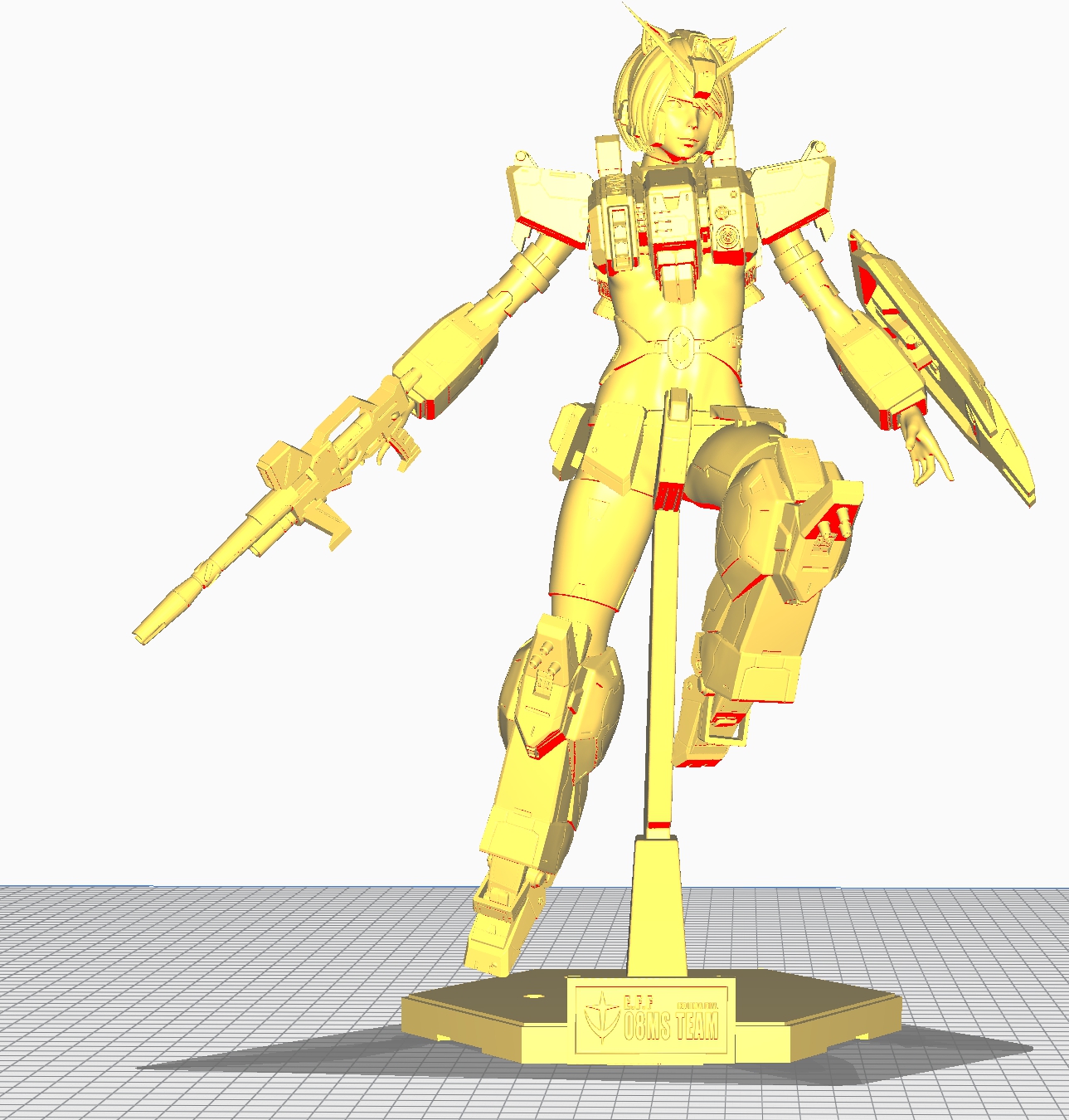 3D file gundam MS girl 3D print model 🤖・3D printer model to download・Cults