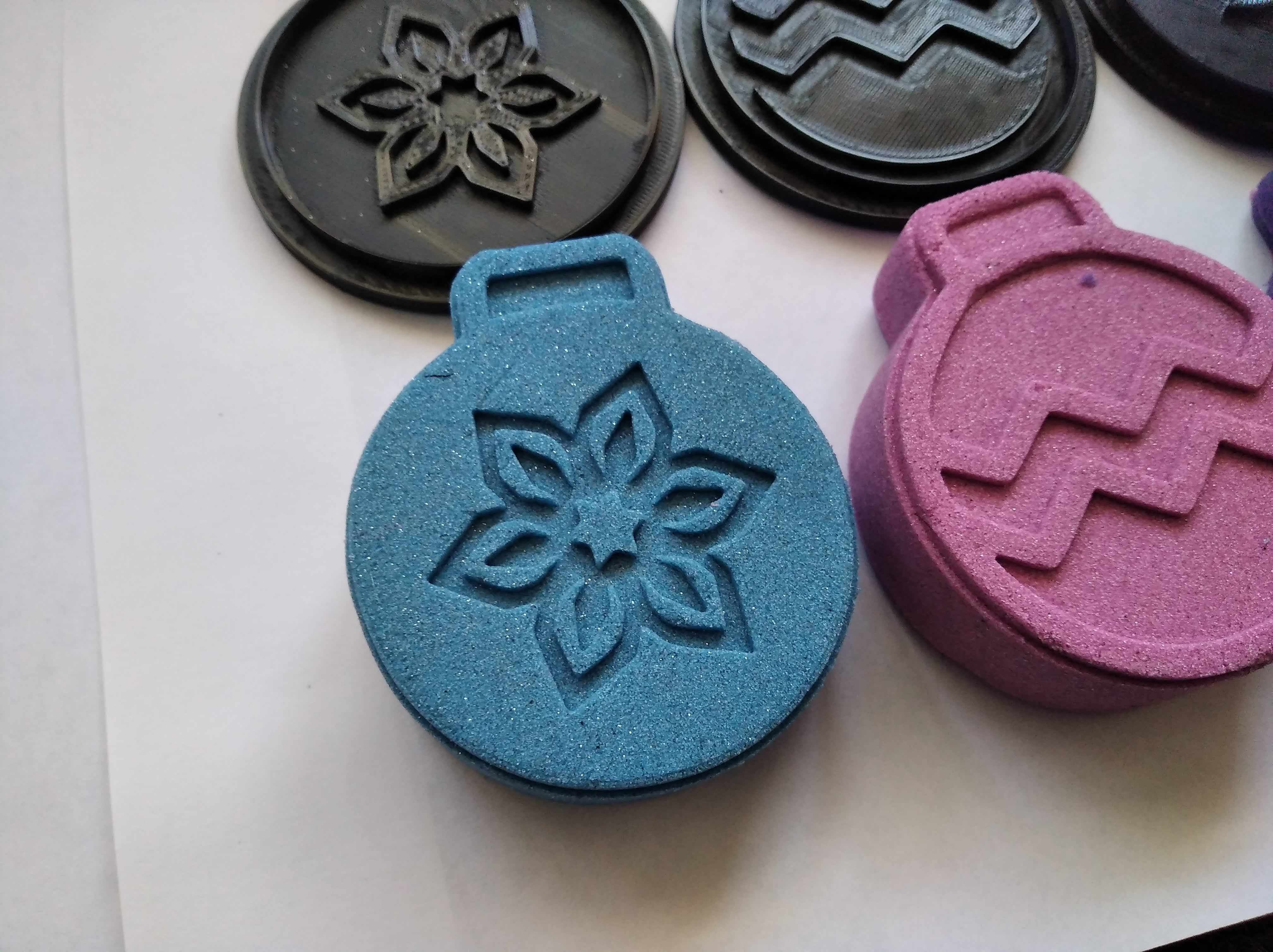 STL file FLAT ORNAMENR CHRISTMAS COLLECTION - MOLD BATH BOMB, SOLID ...