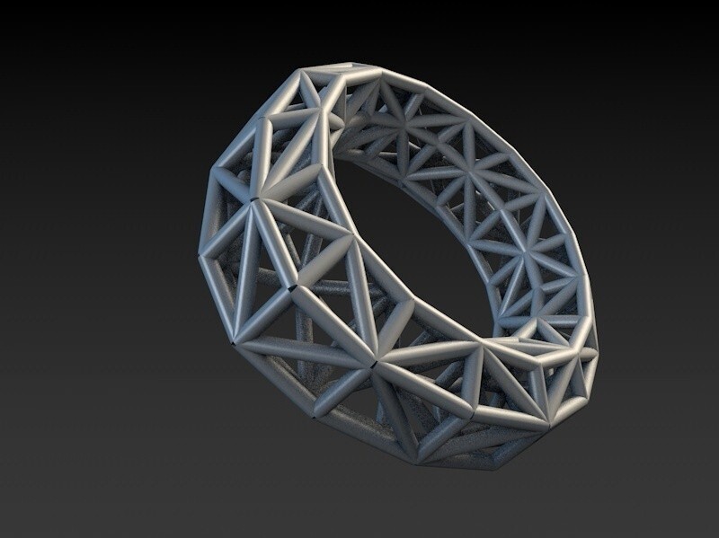 Free OBJ file Ring No.9・3D printing template to download・Cults