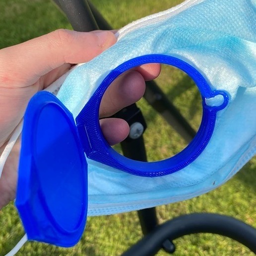 Download free 3D print files COVID-19 Face Mask Hole For Drinking ・ Cults