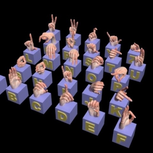 Download STL file Sign language Alphabet in 3d (SLA), stl separated by ...
