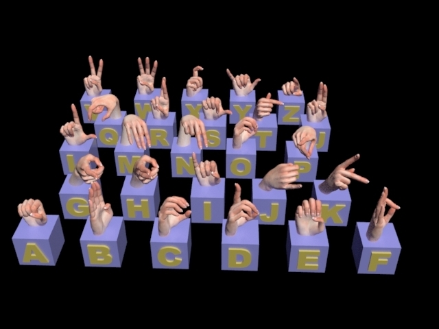 STL file Sign language Alphabet in 3d (SLA), stl separated by letters ...