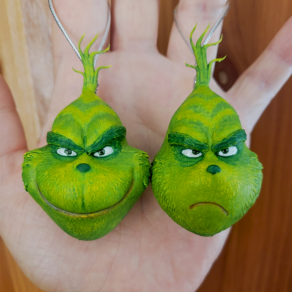 STL file Grinch 2018 CHRISTMAS ORNAMENT 2 X 1 🎄・3D printer model to ...