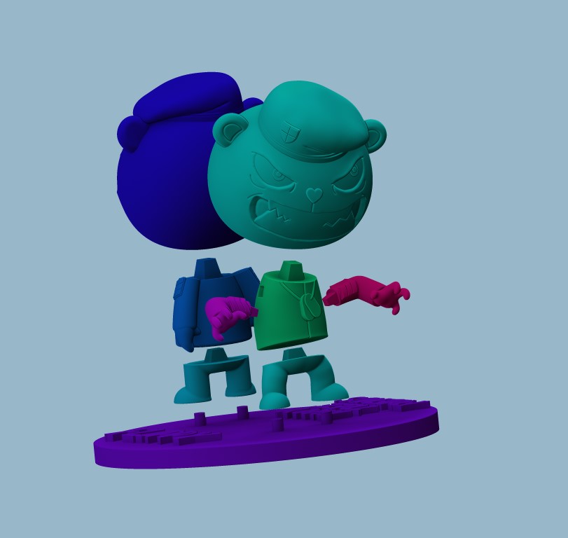 STL-Datei Flippy von Happy Tree Friends und FNF 🌳・3D-druckbares Modell ...