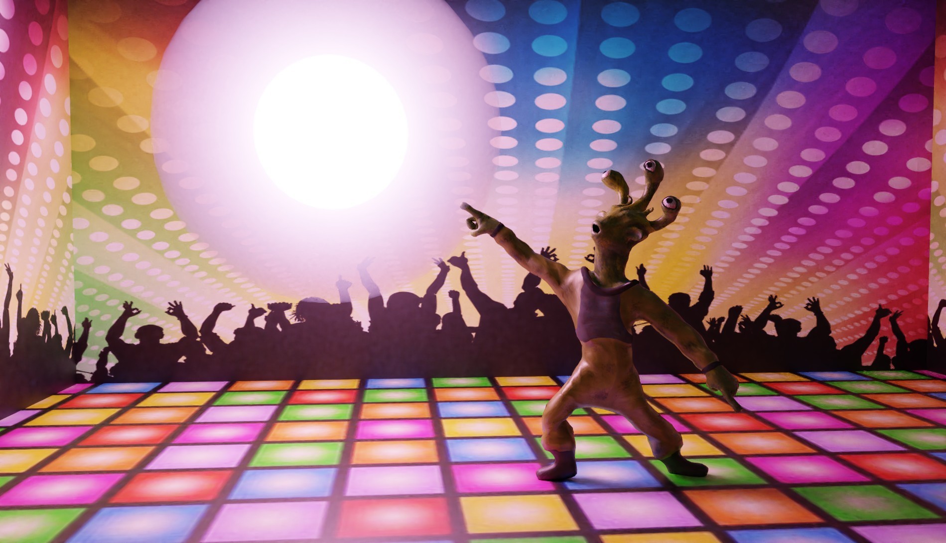 STL file Disco 3-Eyed Alien・3D printing design to download・Cults