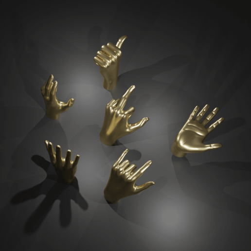 Download 3D printer designs Set Hand key holders ・ Cults