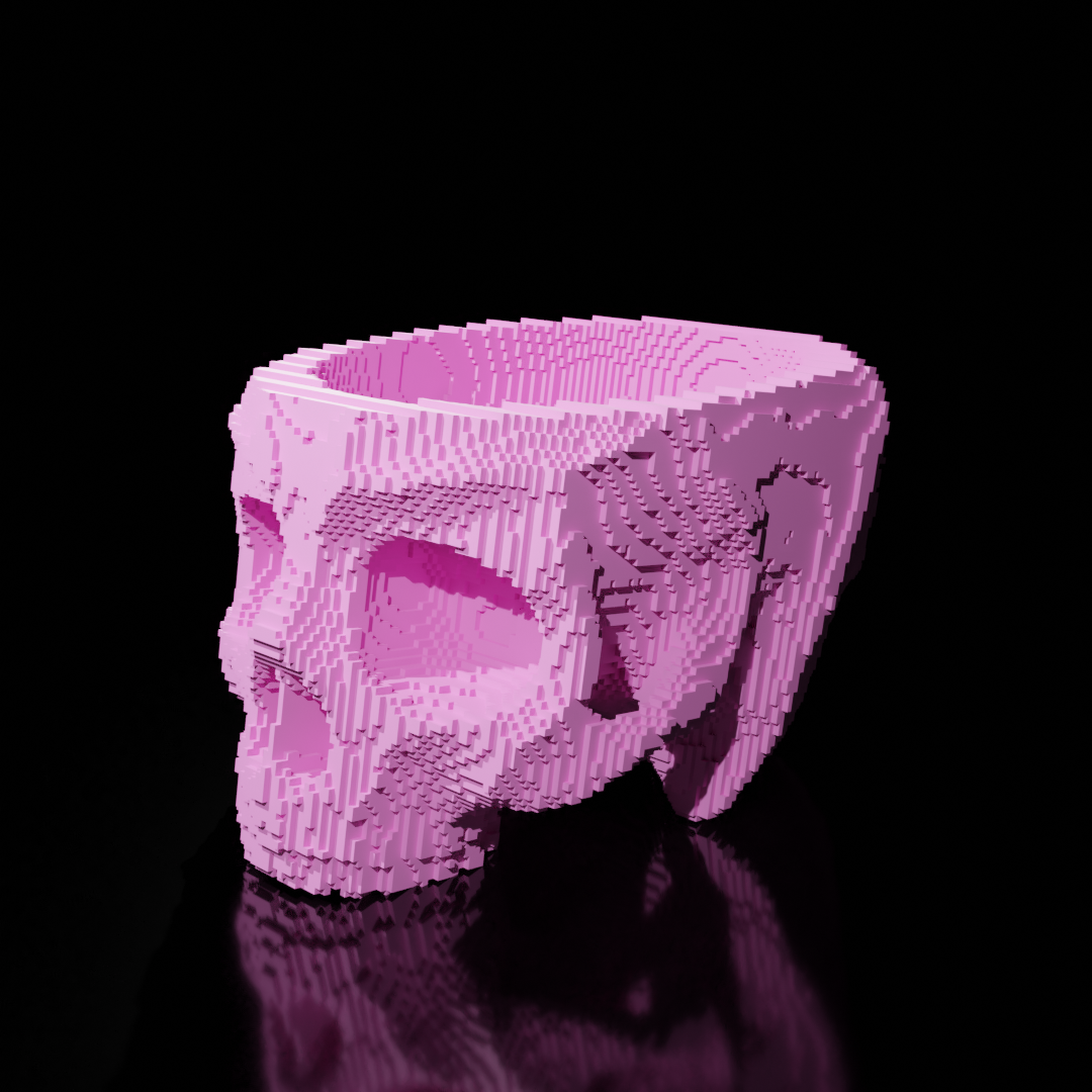 STL file FLOWER POT CREAM (Blockish Version)・Model to download and 3D ...