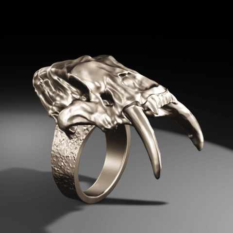 Download STL Ring: Sabre Tooth ・ Cults