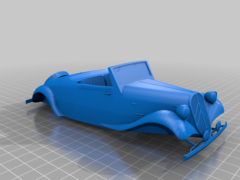 Fichier STL gratuit Citroën Traction Roadster 1936 V2・Design pour ...