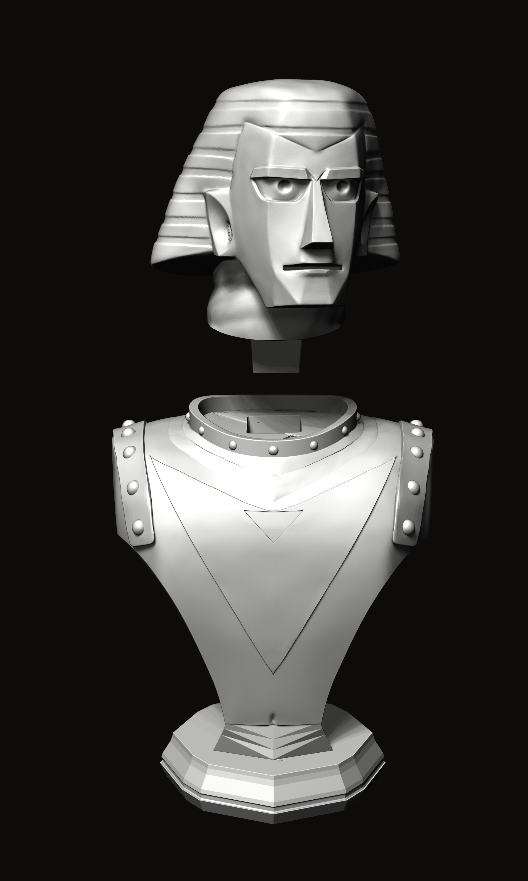 3D file Giant Robot Bust・Model to download and 3D print・Cults