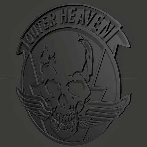 Download 3D printing designs Outer Heaven logo ・ Cults