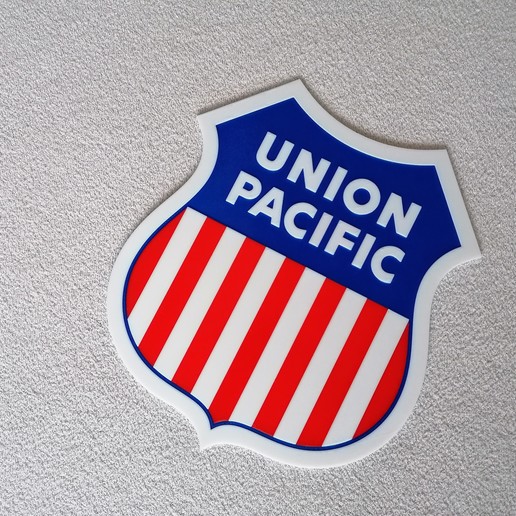 Download free GCODE file UNION PACIFIC RAILWAY LOGO • 3D printer design ...
