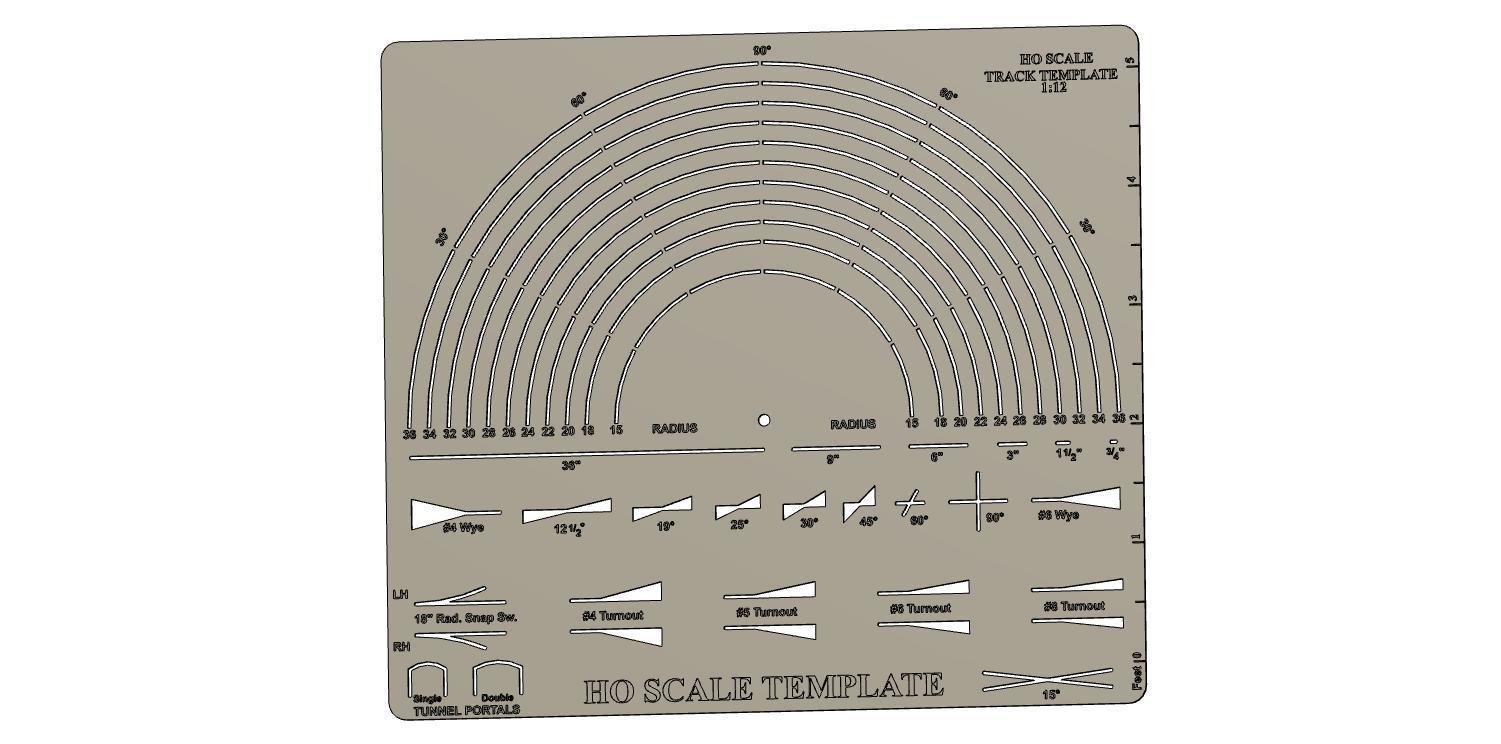 Free STL file HO Scale Track Template 1:12 🔧・3D print design to ...