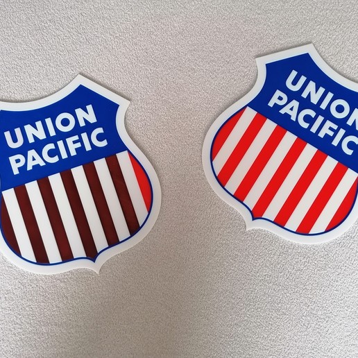 Download free GCODE file UNION PACIFIC RAILWAY LOGO • 3D printer design ...