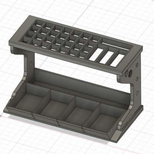 Download free STL file Desktop Tool Rack Organizer for small hand tools ...