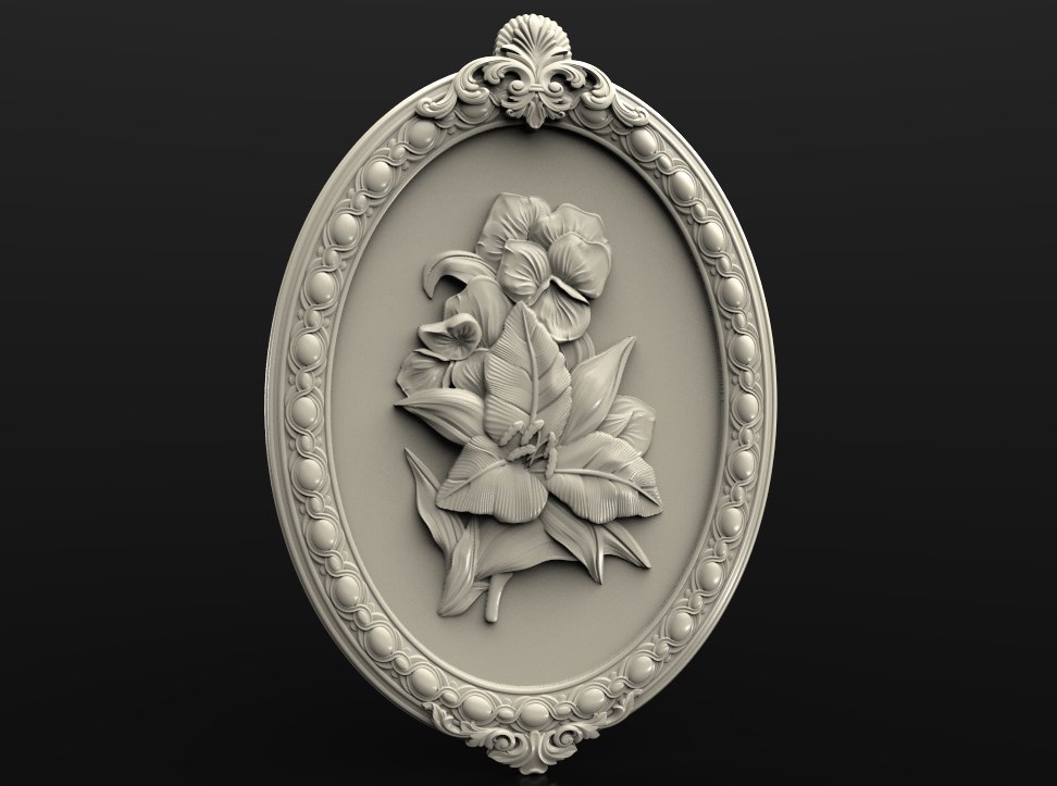 Free STL file flowers art modern frame decoration cnc・3D printer design ...