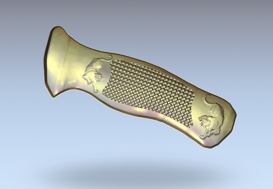 Free STL file knife dague saber handle tigers 2・Object to download and ...