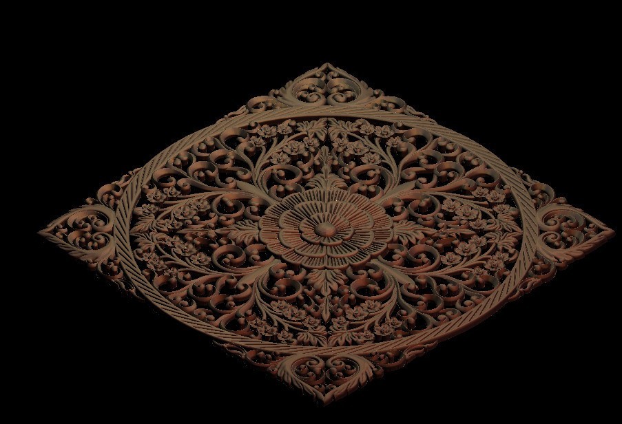 Free STL file Rose rosace gothic symbol circular frame 🌹・3D print ...