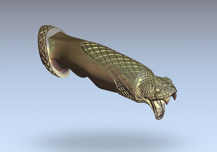 Free STL file knife dague saber handle snake 🔪・Template to download and ...