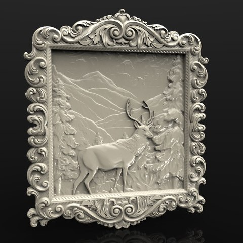 Download free STL file deer in the forrest cnc router • 3D printer ...