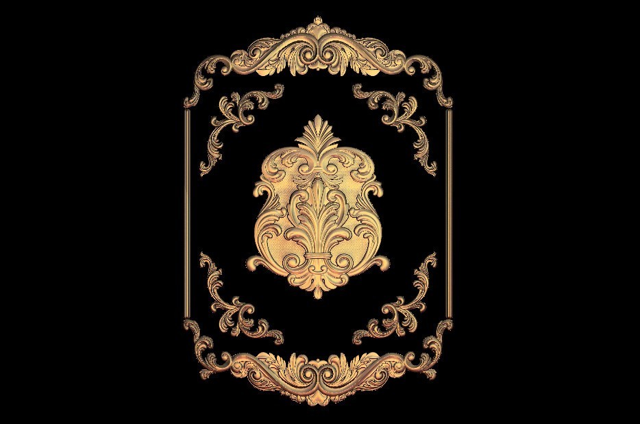 Free STL file wall frame renaissance deco 🖼️・Template to download and ...