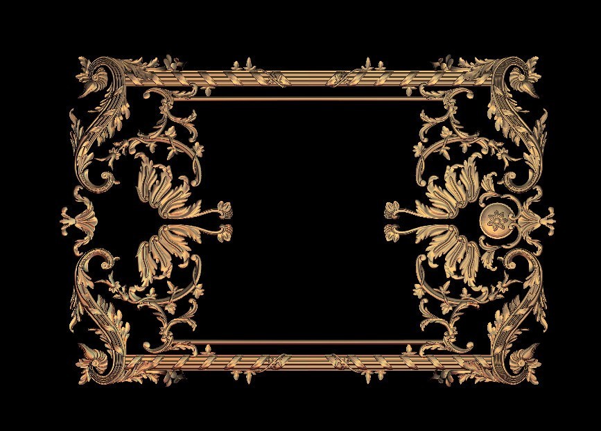 Free STL file medieval renaissance frame decoration moulure・Model to ...