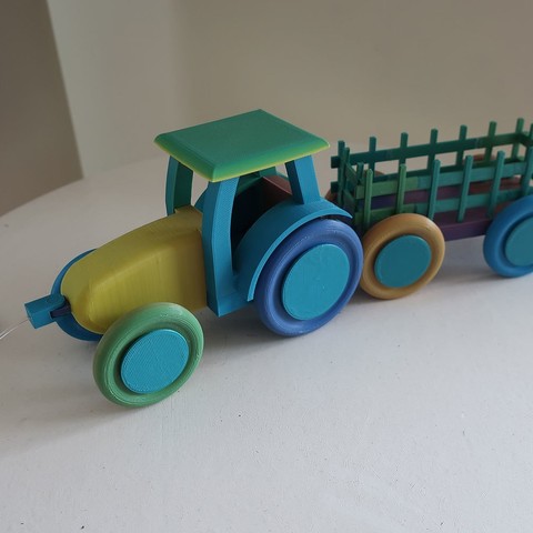 Download free 3D printing templates Toy pull tractor ・ Cults