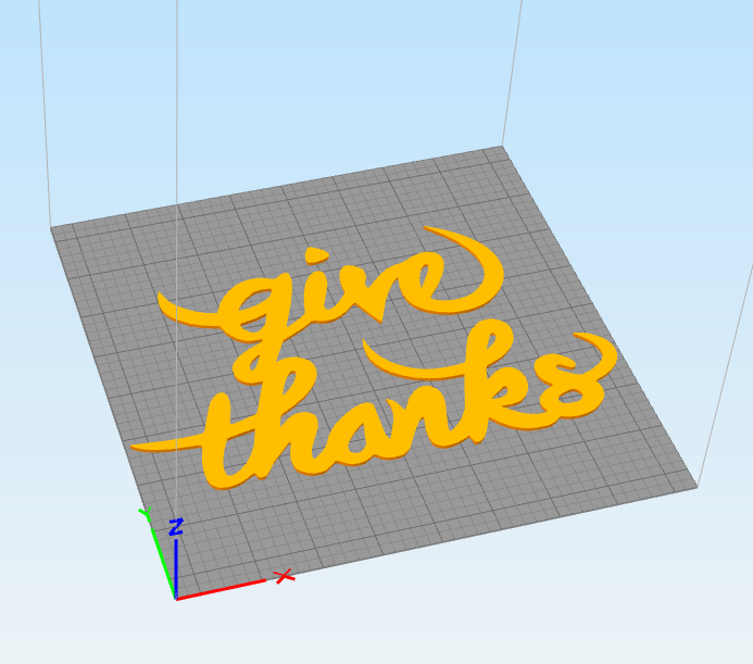 STL file wall decor give thanks・3D printing idea to download・Cults