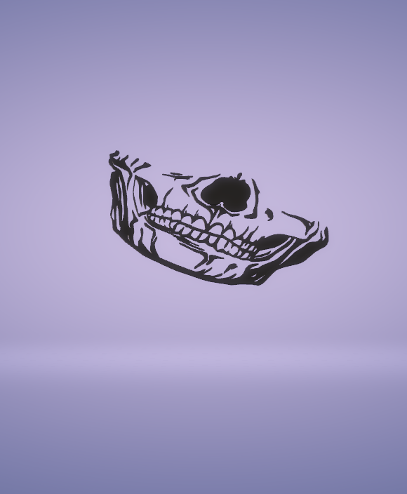 STL file wall decor skull face・3D print object to download・Cults