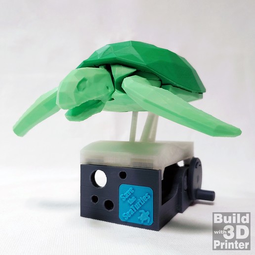 Download free 3D printer templates Save the Sea Turtles (automata) ・ Cults