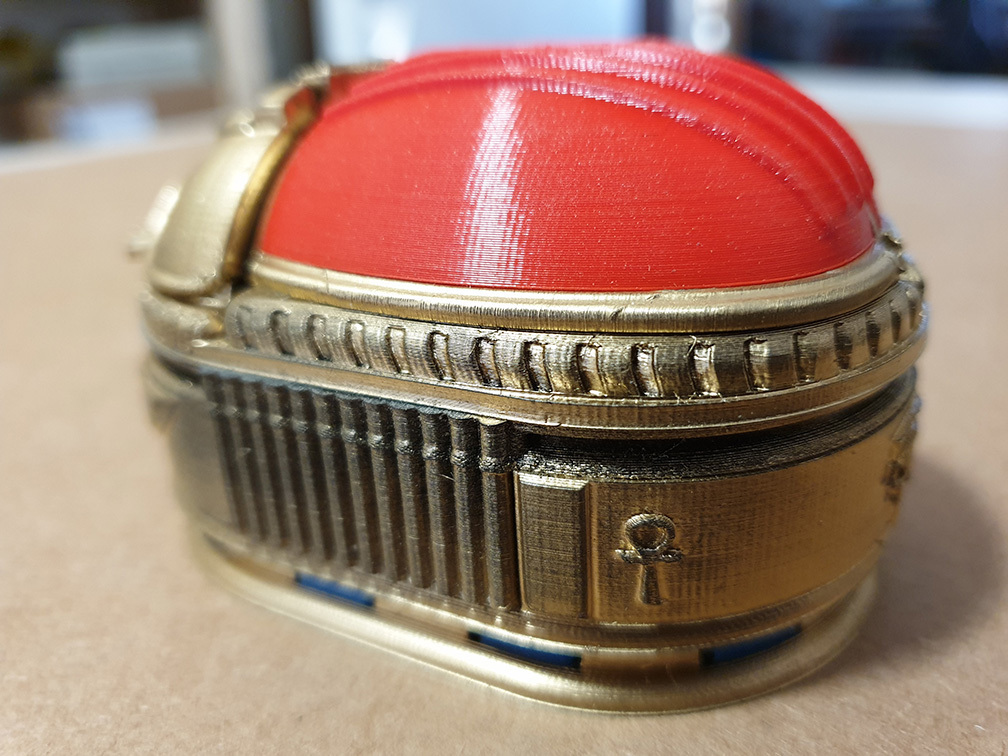 3D printable Scarab Beetle Box (with secret lock) • made with Original ...