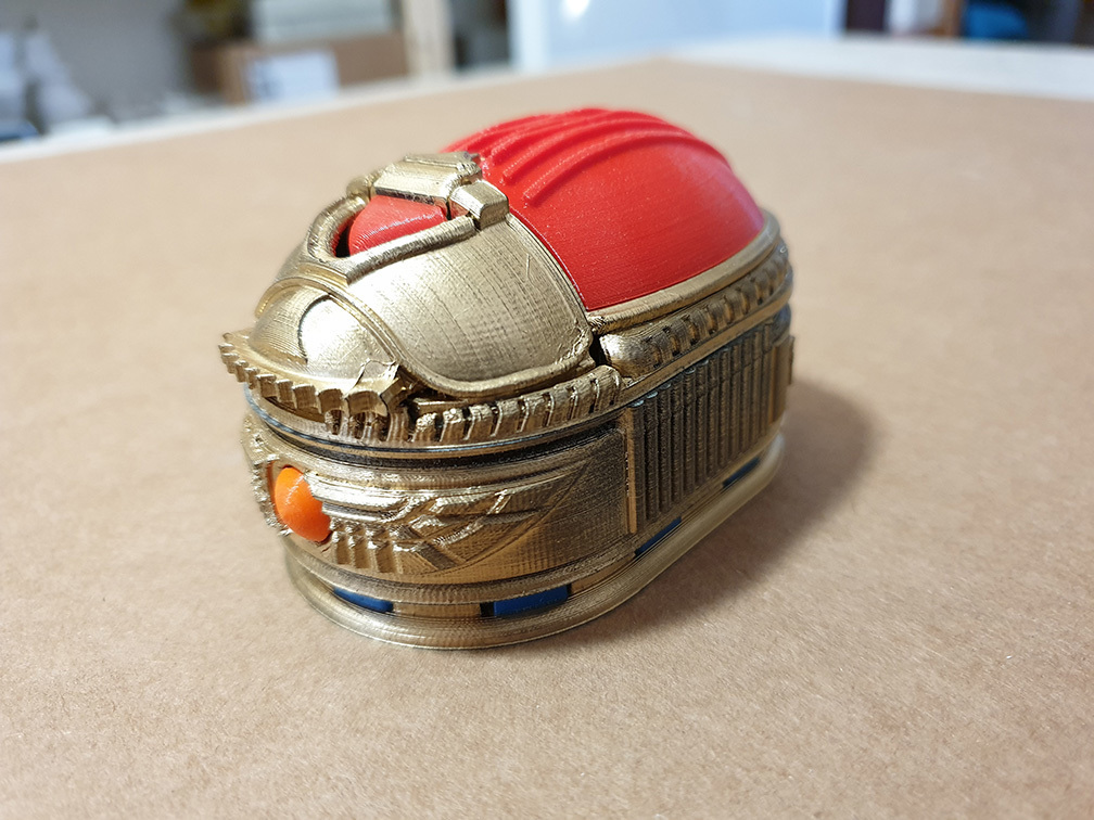 3D printable Scarab Beetle Box (with secret lock) • made with Original ...