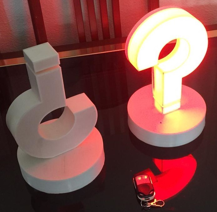 STL file ¿ ? Lamp / Led lamp 🔦・Model to download and 3D print・Cults