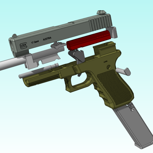 Download 3D printing designs Glock 17 replique/replica spring ・ Cults