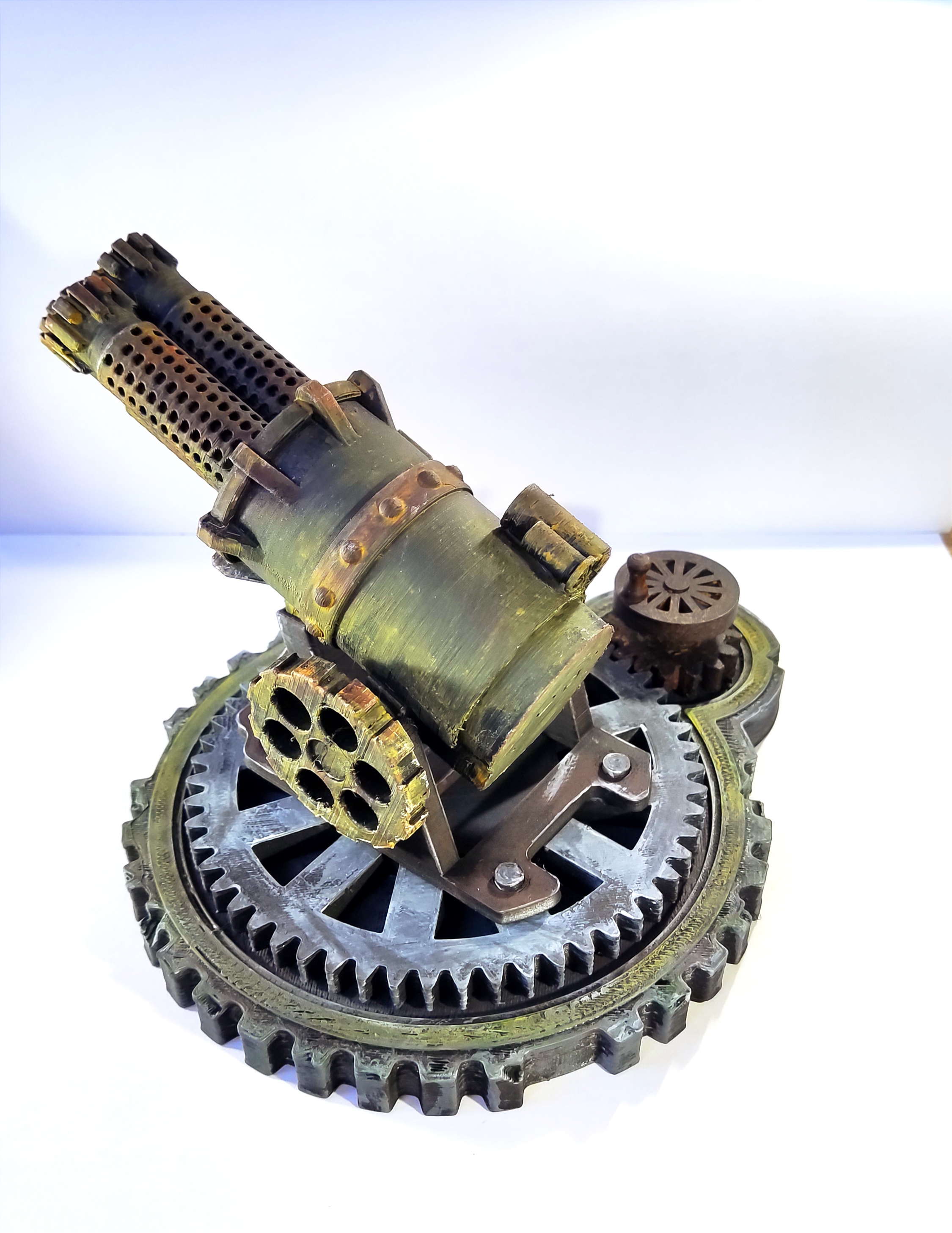STL file Articulated cannon steampunk 2022 🔫・3D printing model to ...