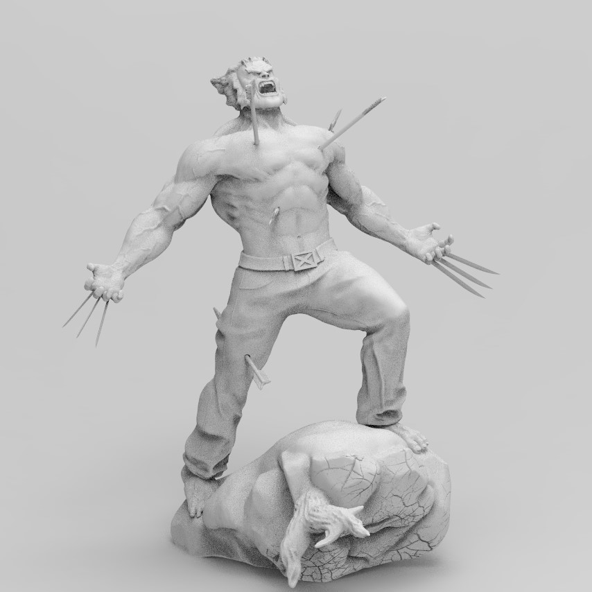 STL file Wolverine statue 🎨・3D printing idea to download・Cults