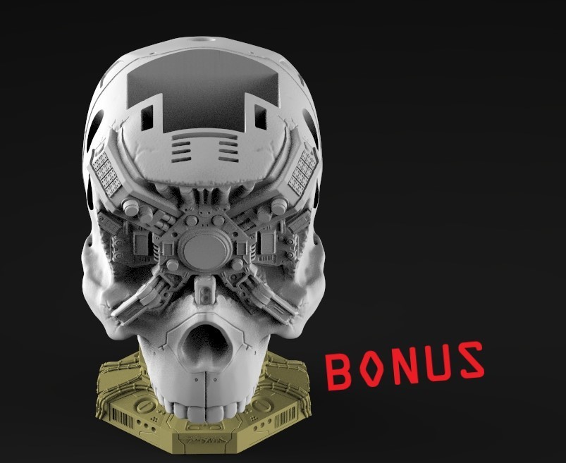 STL file CYBER SKULL (CYBERPUNK 2077) 💀・3D printing template to ...
