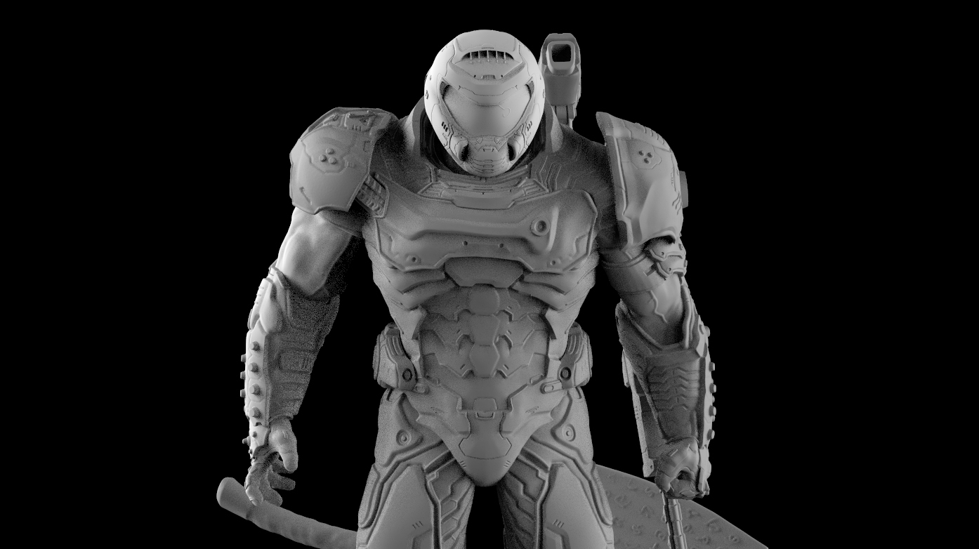 Download STL file DOOM SLAYER WHITH BGF • 3D print template ・ Cults
