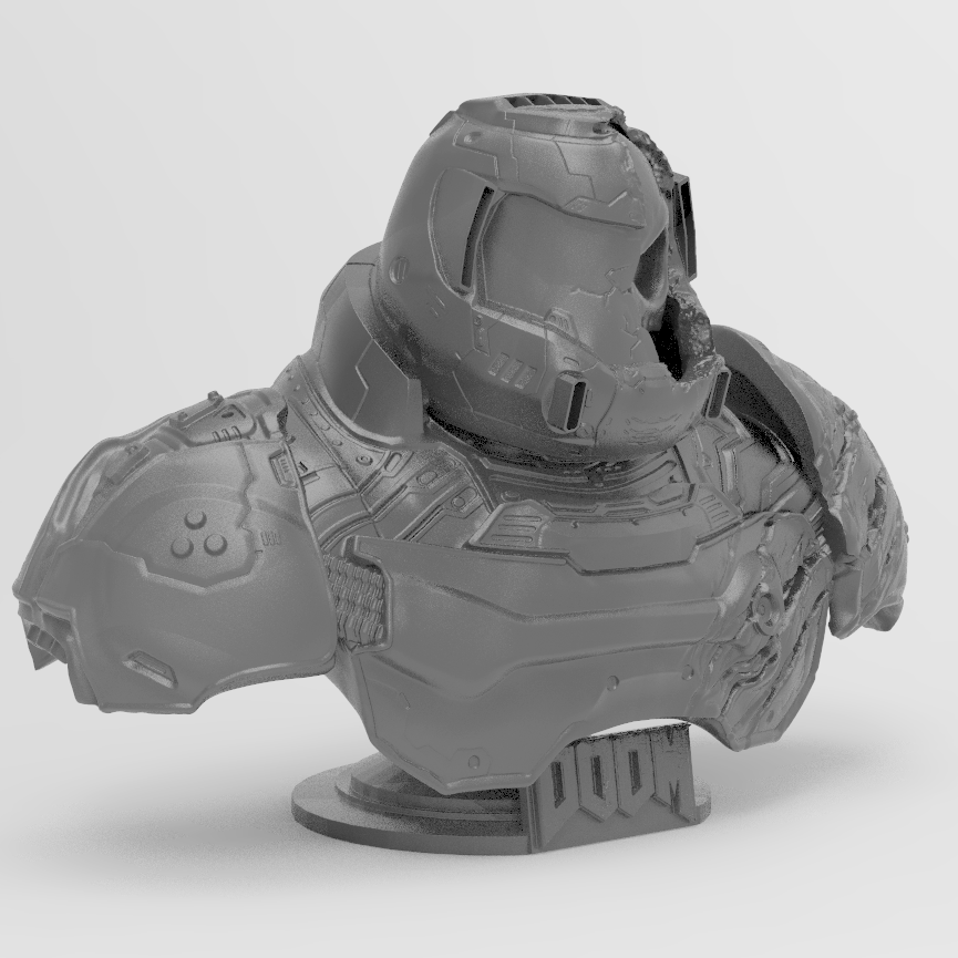 STL file DOOM SLAYER skull 💀・Template to download and 3D print・Cults