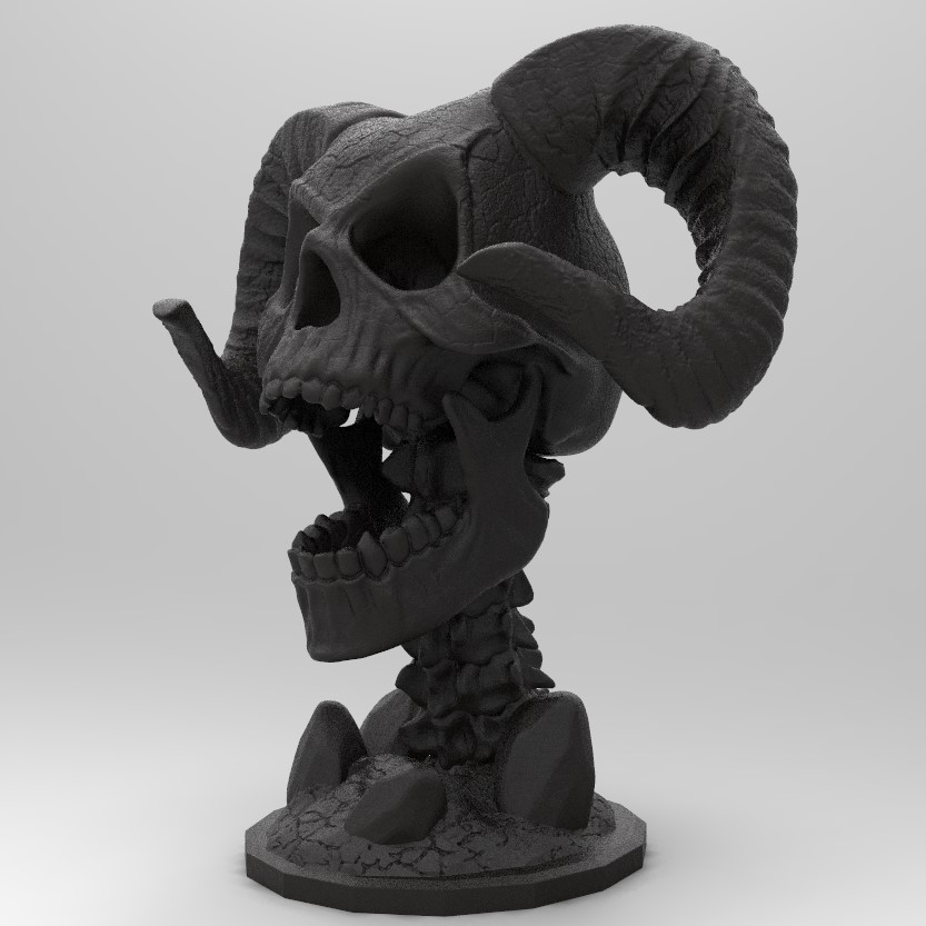 STL file DEMON SKULL 💀・3D printing design to download・Cults