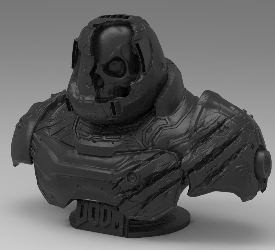 3D printed DOOM SLAYER skull • made with Jguarora a3s・Cults