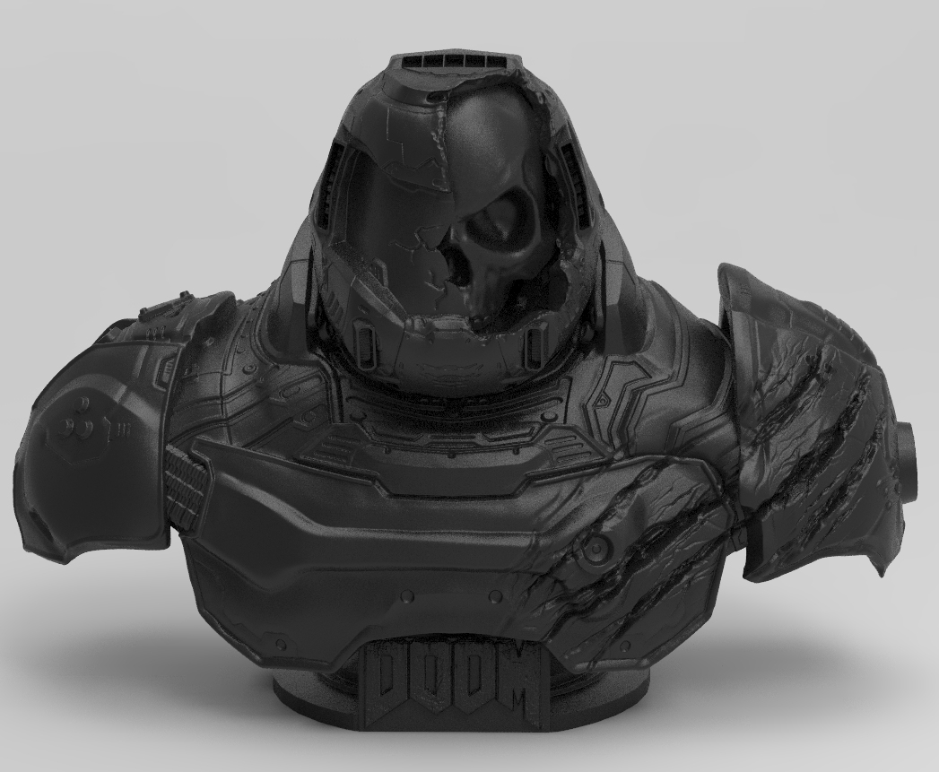 Работа DOOM SLAYER skull, напечатанная в формате 3D • Сделано на 3D ...