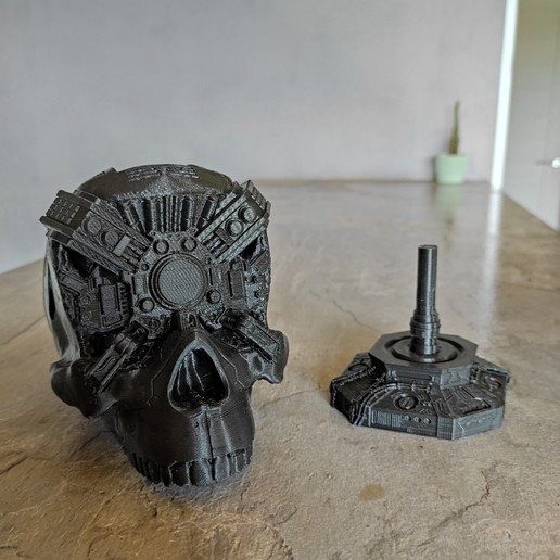 3D printable CYBER SKULL (CYBERPUNK 2077) • made with Jguarora a3s ・ Cults