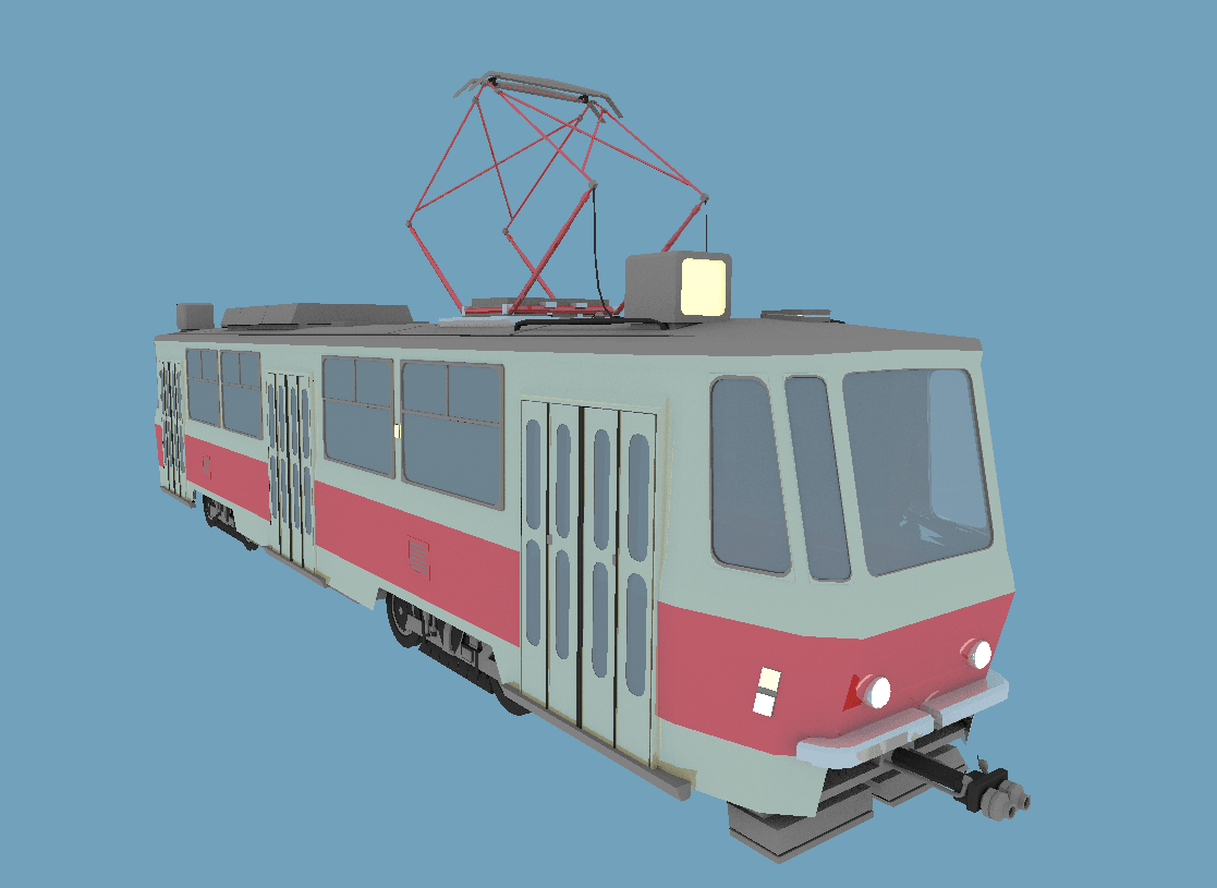STL file Tram (tramway) Tatra・3D printable model to download・Cults